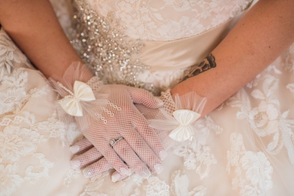 Tattooed Bride Marries her Love in a Star Wars Wedding at Barn on Bridge